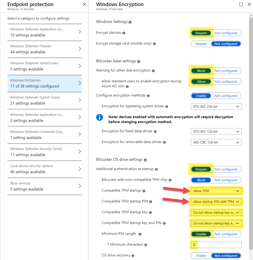 How to enable Pre-Boot BitLocker startup PIN on Windows with Intune ...