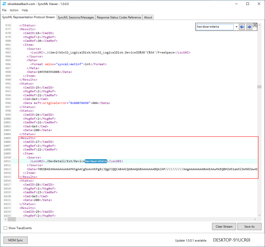 Windows 10 MDM client activity monitoring with SyncML Viewer – Modern ...