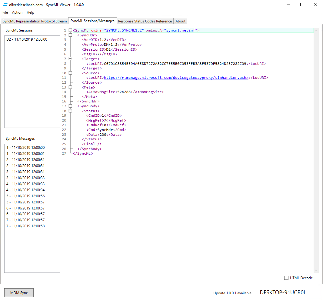 Windows 10 MDM client activity monitoring with SyncML Viewer – Modern ...