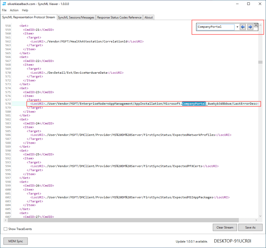 Windows 10 MDM client activity monitoring with SyncML Viewer – Modern ...