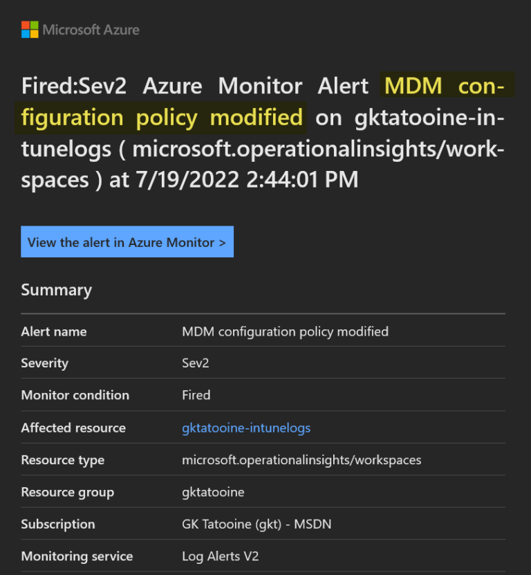 Monitoring Intune policy configuration changes – Modern IT – Cloud ...