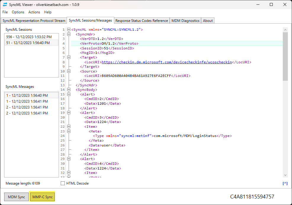 New SyncML Viewer version – Modern IT – Cloud – Workplace