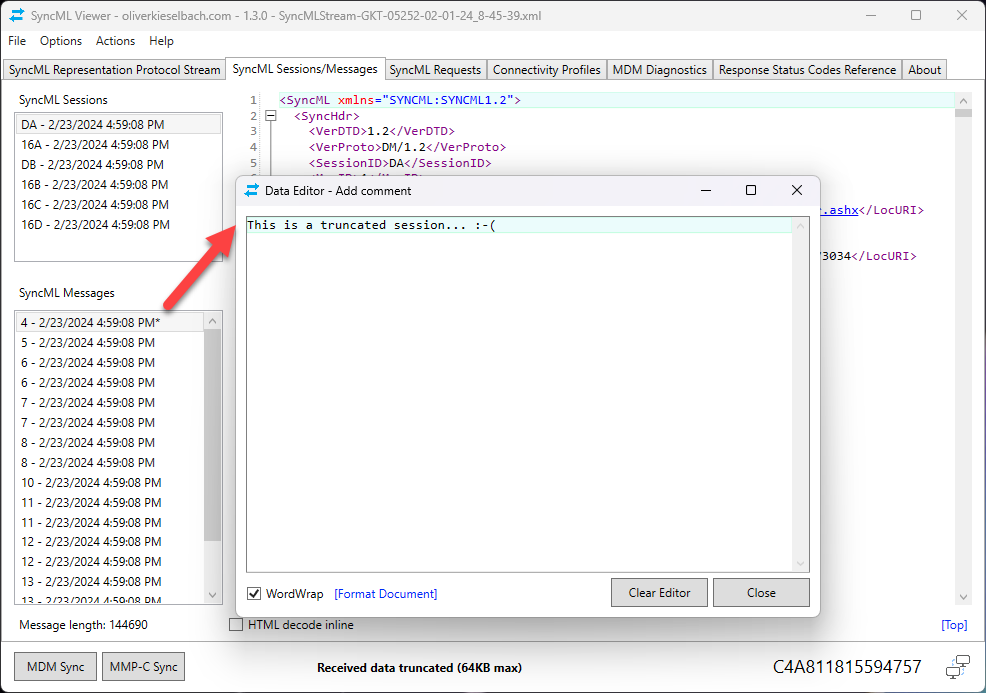 Enhancing usability of SyncML Viewer – Modern IT – Cloud – Workplace