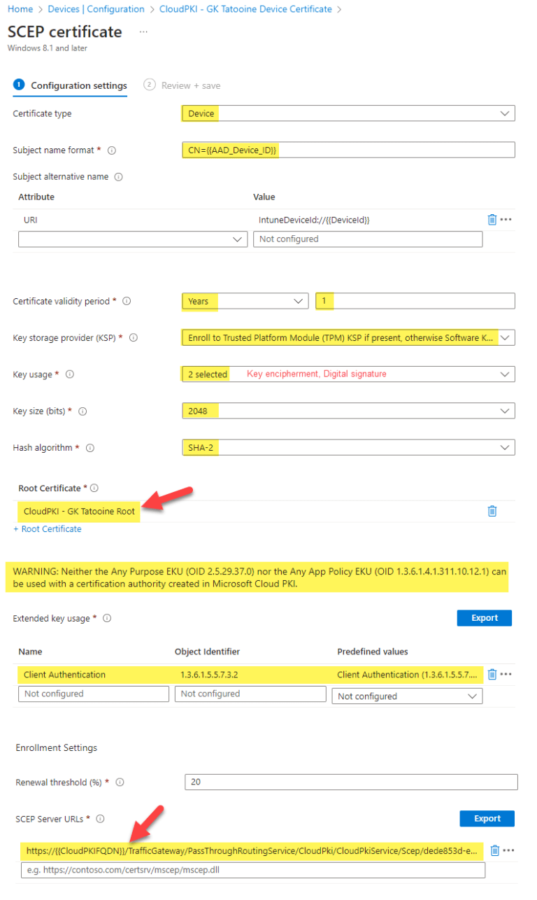 How to configure Cloud PKI certificate-based WiFi with Intune – Modern ...